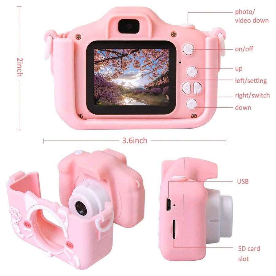 1 Pc ABS Portable Cute Mini Camera Suitable For Teenagers, With A 2.0 ...