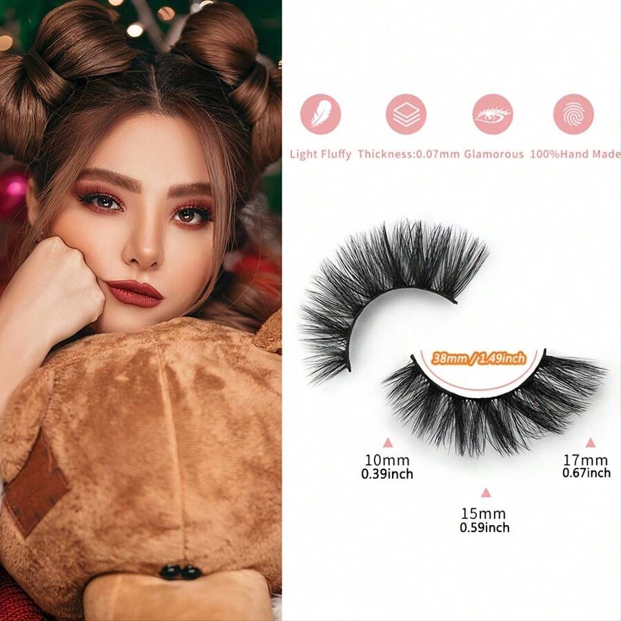 14 Pairs 3D Thick & Long Faux Mink Fur False Eyelashes, Paris Style ...