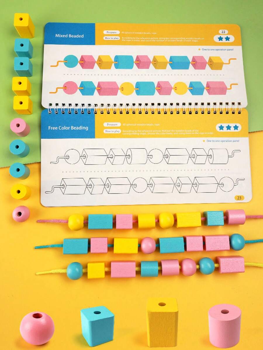 Montessori Teaching Aids Hand-Eye Coordination Stringing Beads ...