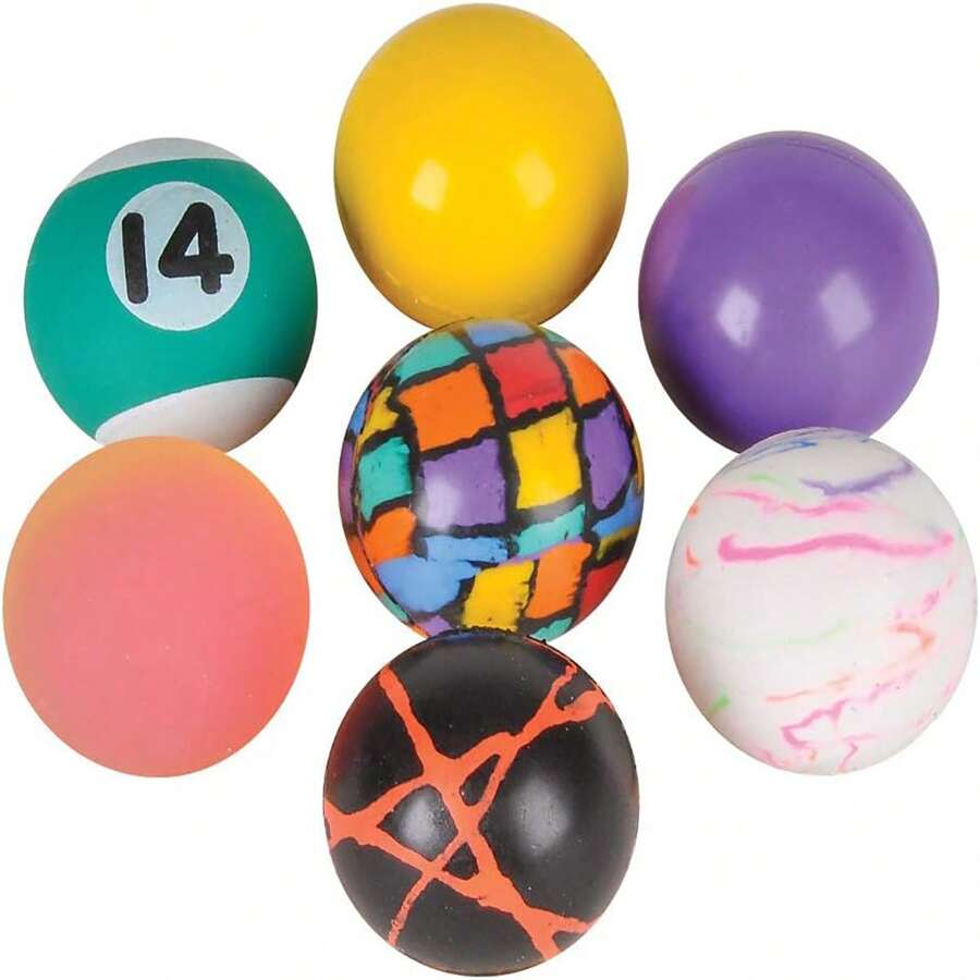 Bouncy Balls In Bulk - Pack Of 36 (1inch/32mm) Hi Bounce Ball Variety ...