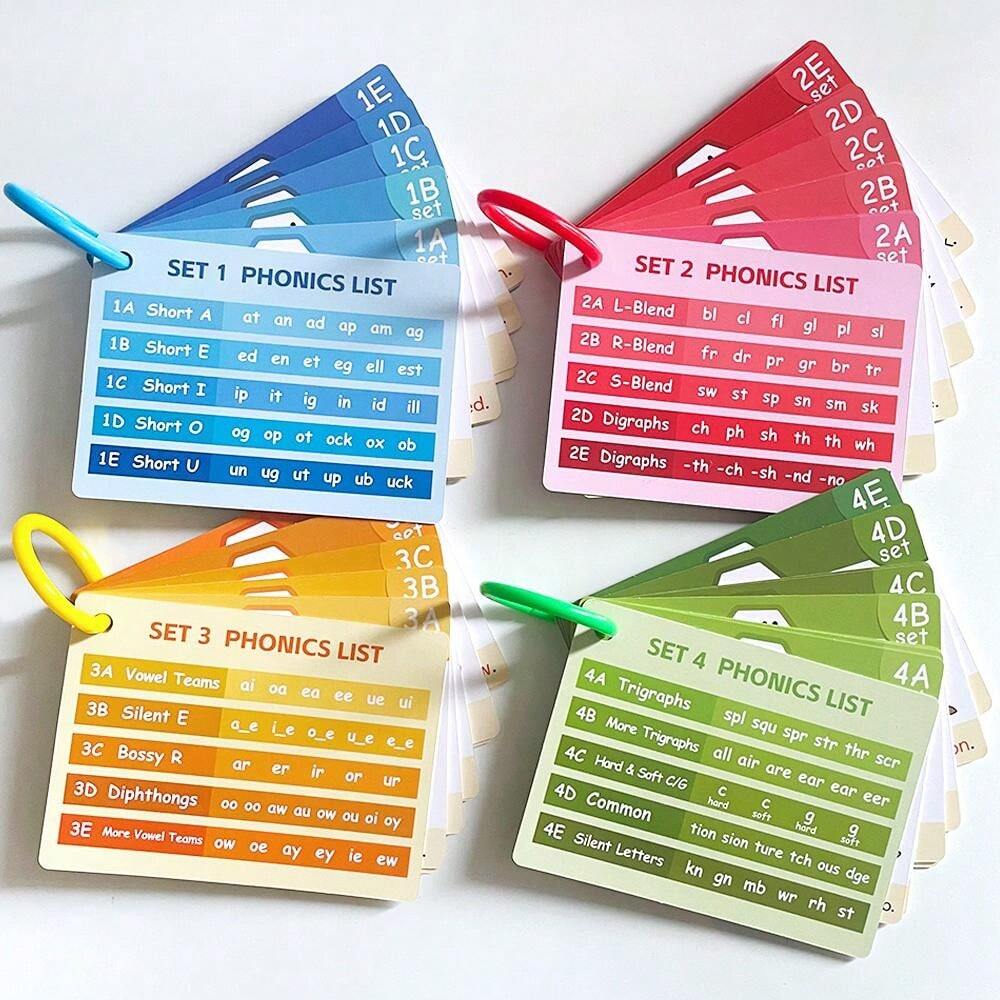 Phonics Flash Cards 118 Phonics 65 Double-Sided Cards - 20 Stages ...