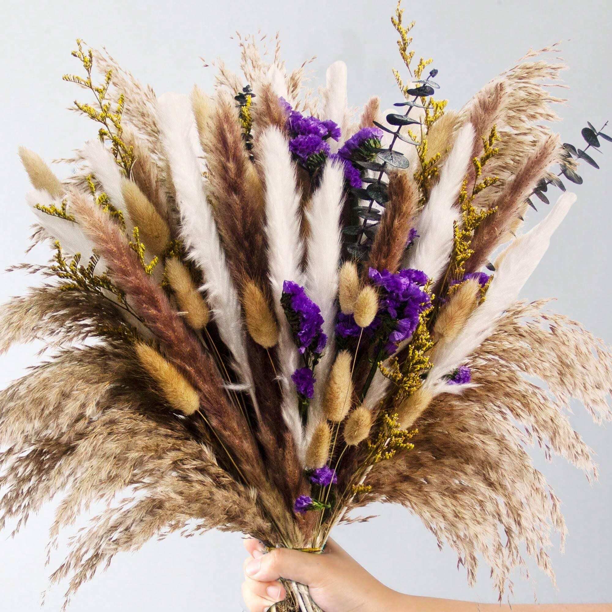 Buquê de 79 peças de capim seco natural Pampas, decoração de mesa em ...