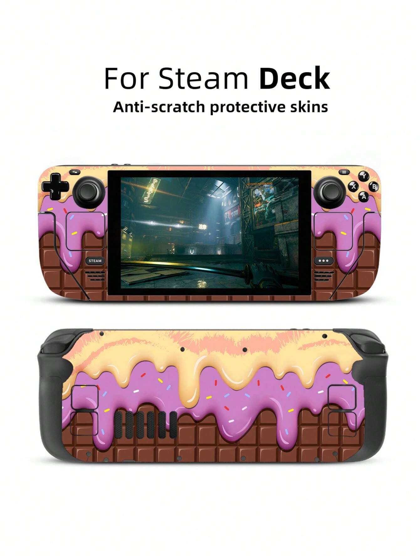 A Set Of Steam Deck Game Console Skin Stickers. The Skin Stickers Are ...