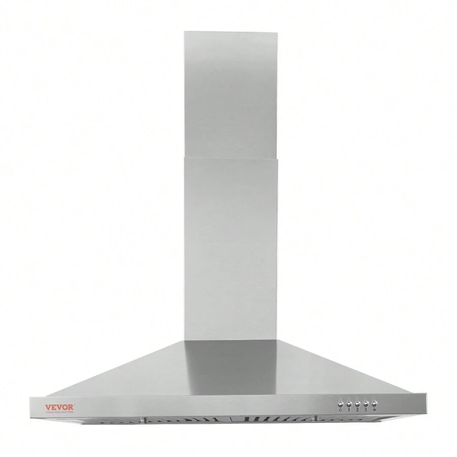 VEVOR Wall Mount Range Hood, Ductless Chimney-Style Kitchen Stove Vent ...