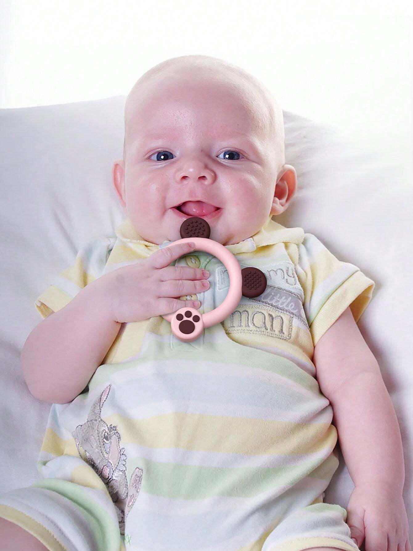 1pc Cute Panda Shaped Silicone Baby Teether Toy Infant Grinding ...