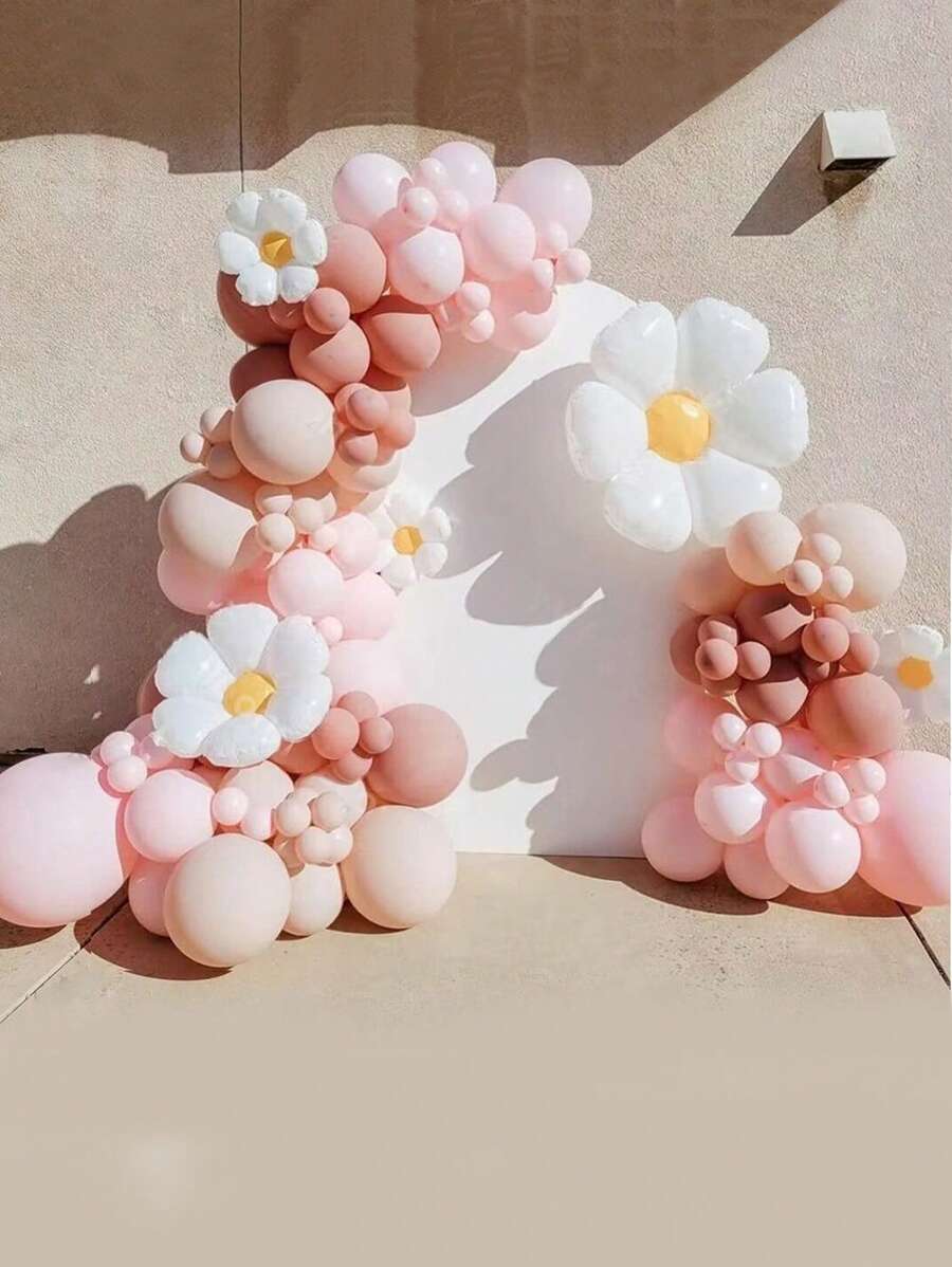 112pcs Daisy Party Balloon Set, Birthday Daisy Balloon Arch Chain Decor ...