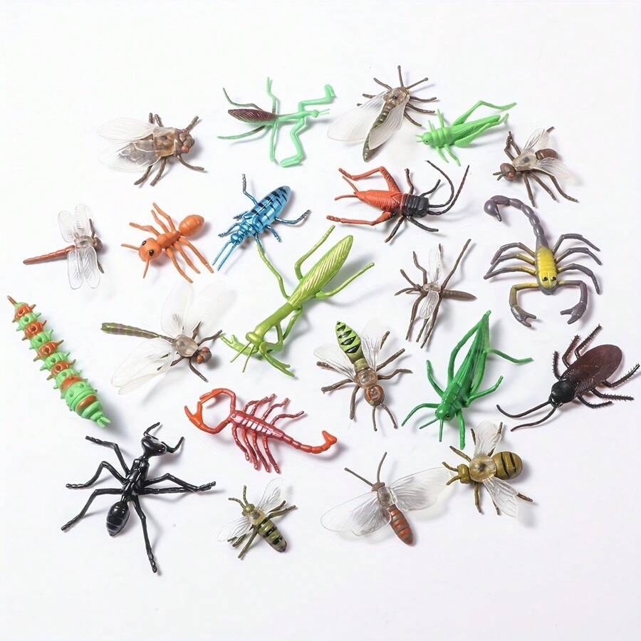 12pcs Randomly Different Mini Insect Simulation Models Plastic Small ...