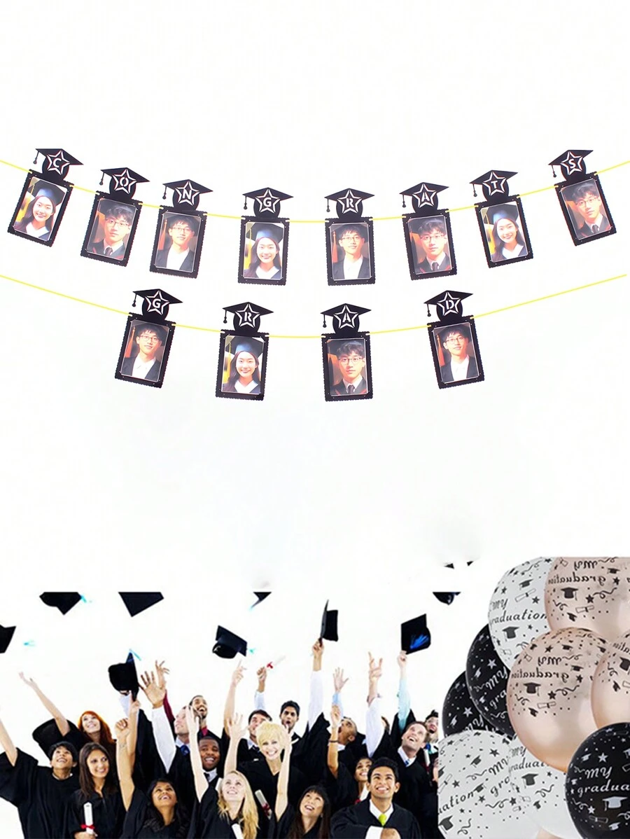 1pc Graduation Picture Banner, Graduation Party Decoration, 2024 Class ...
