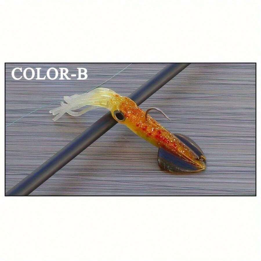 Fishing Soft Squid Lure 35g 14cm Luminous/UV Squid Jig Fishing Lures ...