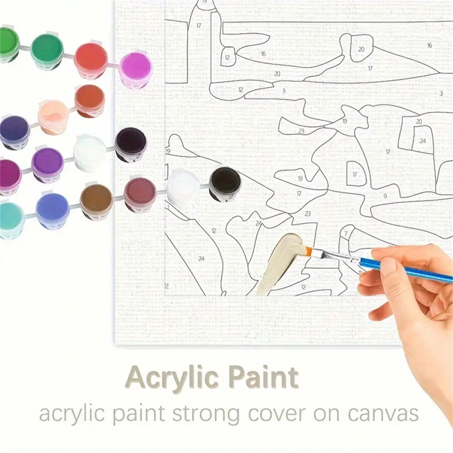 DIY Digital Oil Paint Drawing Set, High-End Abstract Architecture ...