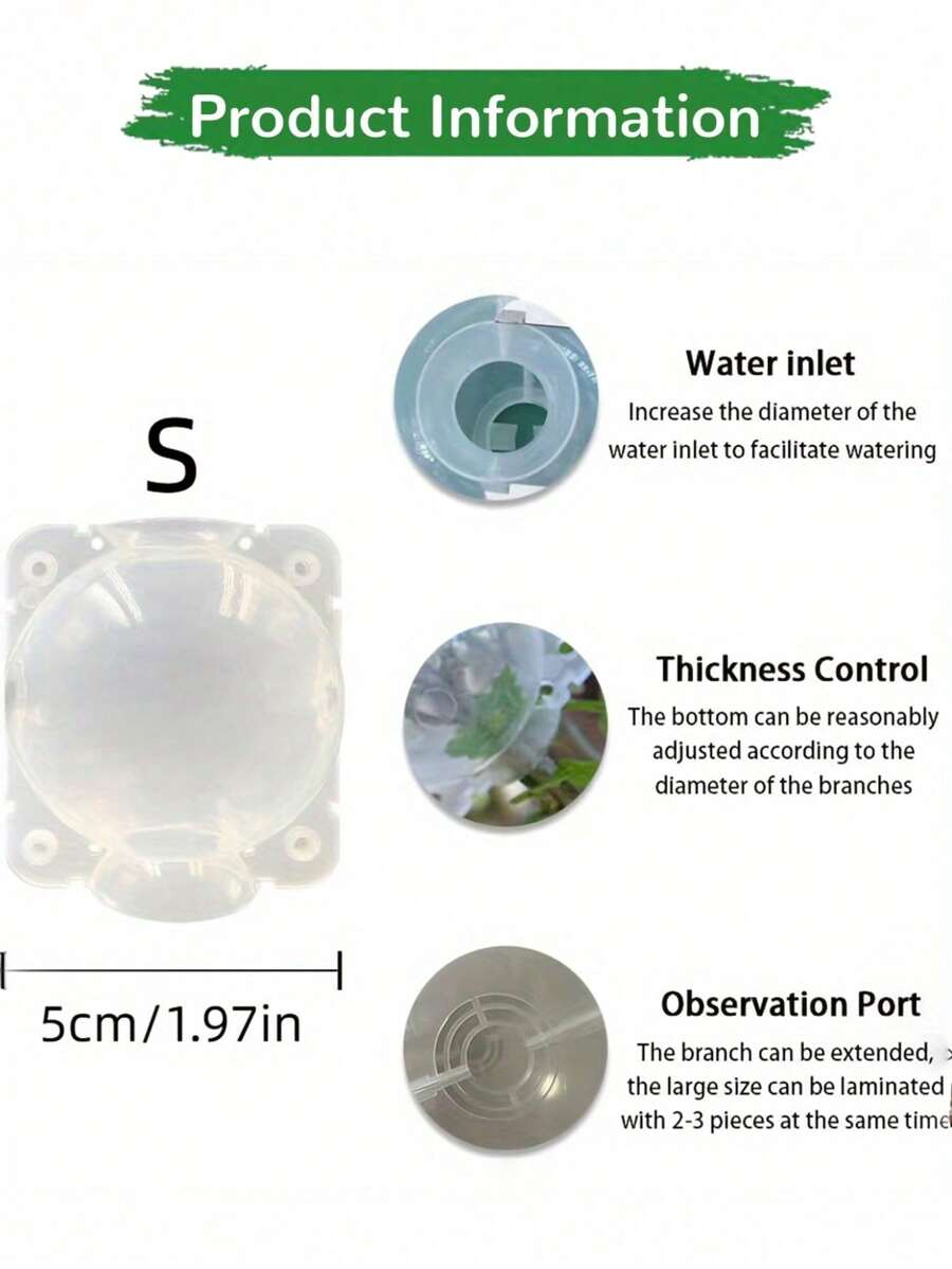 20PCS Plant Rooting Ball Case Box Reusable Transparent High Pressure ...