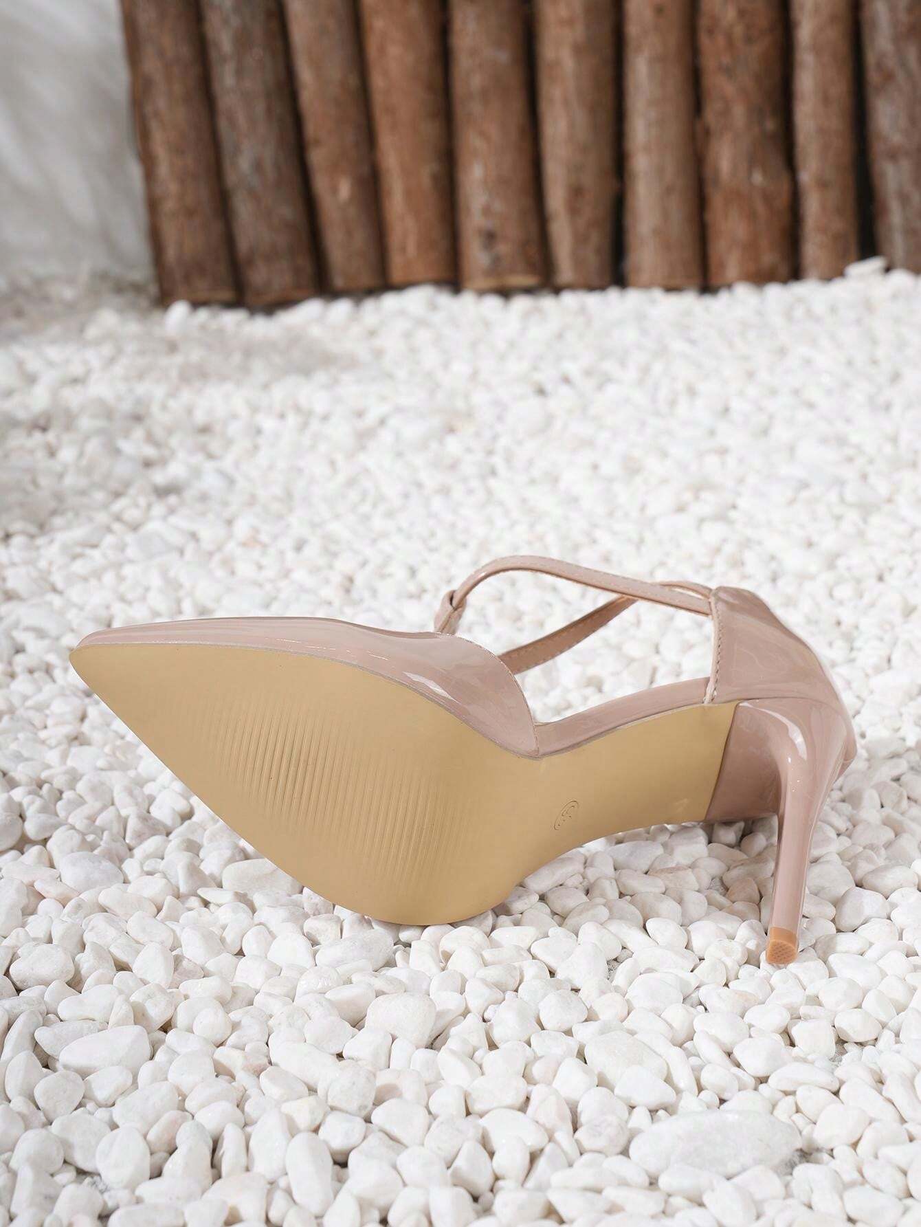 New Arrival Ladies' British Style High Heels, Elegant And Simple Nude ...