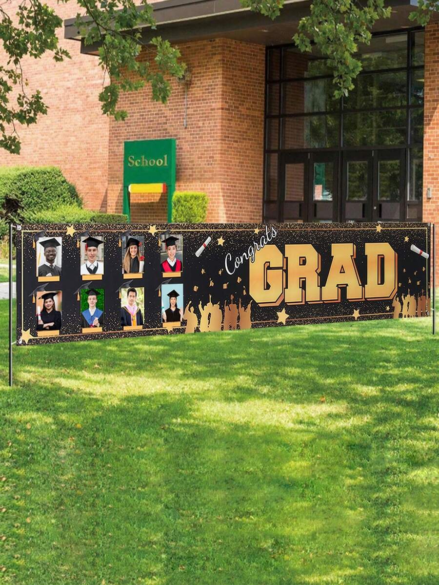 1pc Vinyl Graduation Banner Class Of 2024 Graduation Party Decoration ...