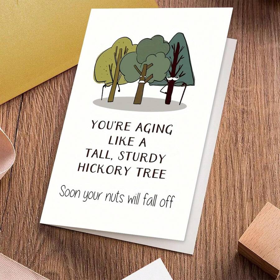 1pc Fun And Creative Birthday Greeting Card For Men, Rude Birthday Card ...