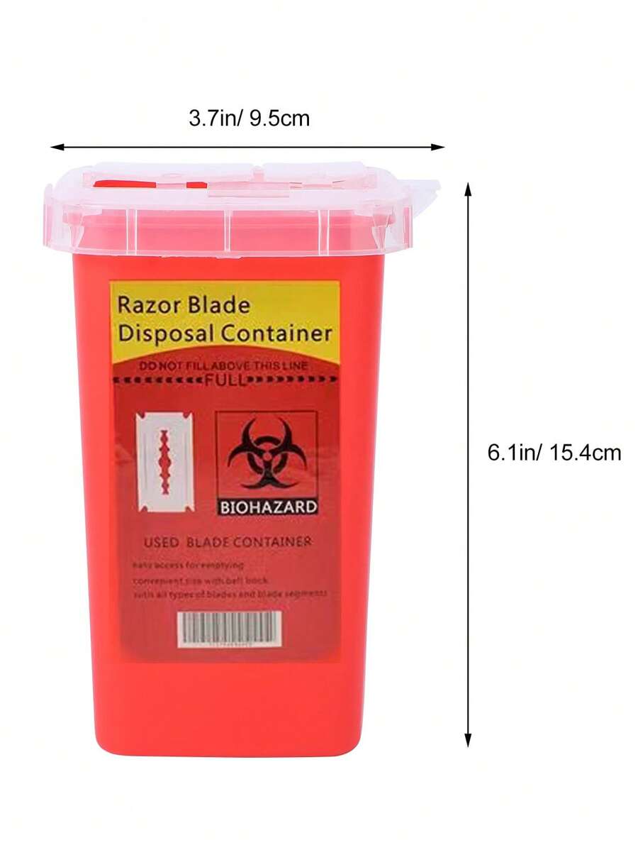 1 Pc Barbershop Disposal Container Case Waste Blade Storage Box Tattoo ...