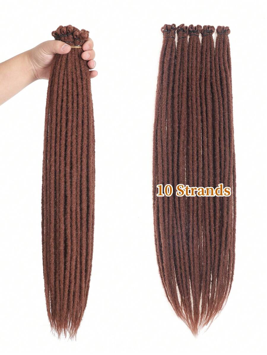 24 Inch Synthetic Dreadlock Extensions 10 Strands Hippie Single Ended ...