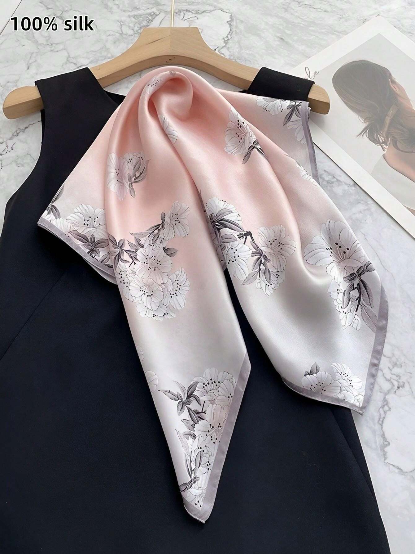 1 pieza de bandana elegante para mujer, de seda de morera natural 100% ...