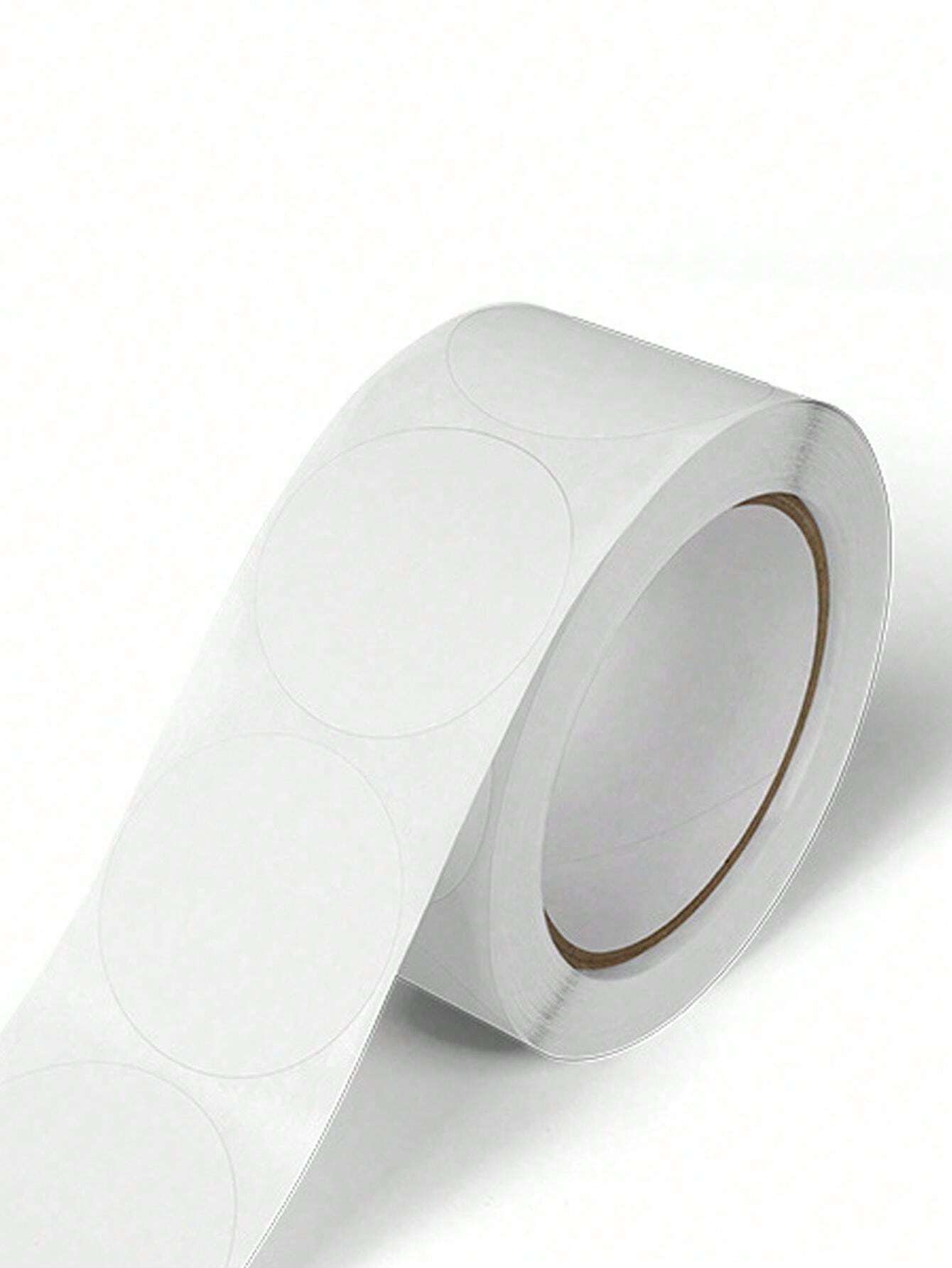 500Pcs/Roll DIY Gift Wrap White Sticker Circular Seal Label, Self ...