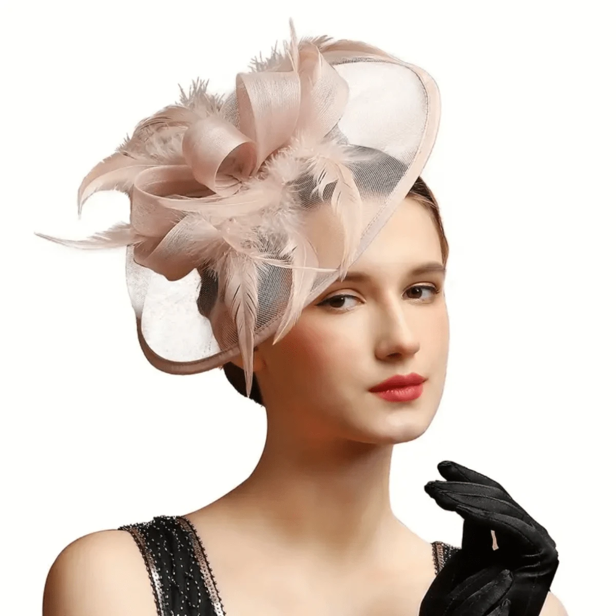 1pc Fascinators For Women Tea Party Hat Kentucky Derby Loop Feather ...