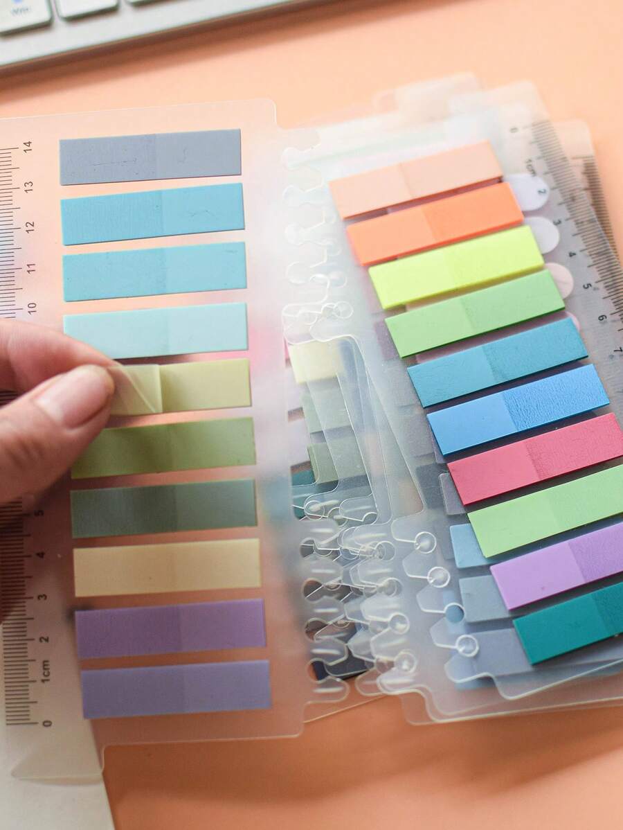 10 Styles/2000pcs Transparent PET Sticky Notes In Morandi Colors For ...