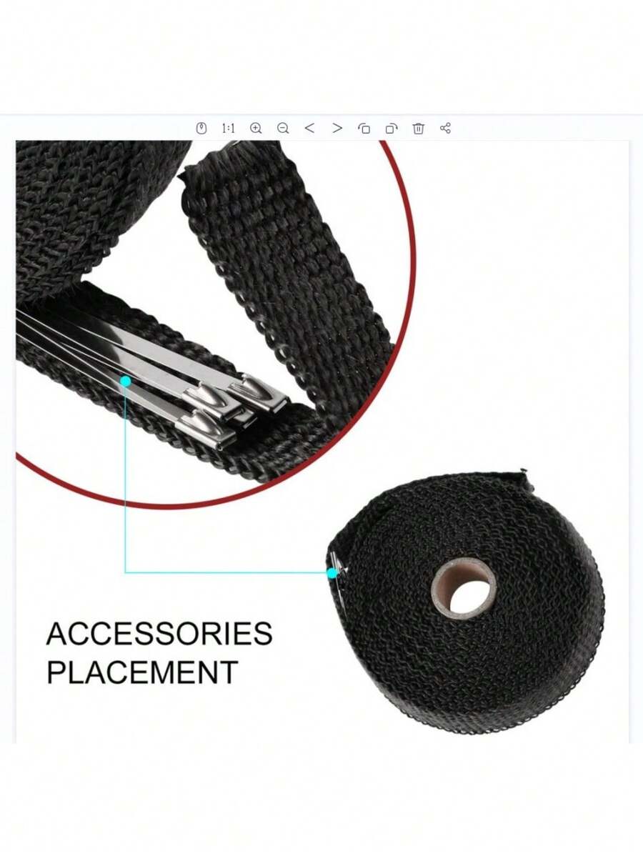 5M Roll Fiberglass Heat Shield Motorcycle Exhaust Thermal Tape Header ...