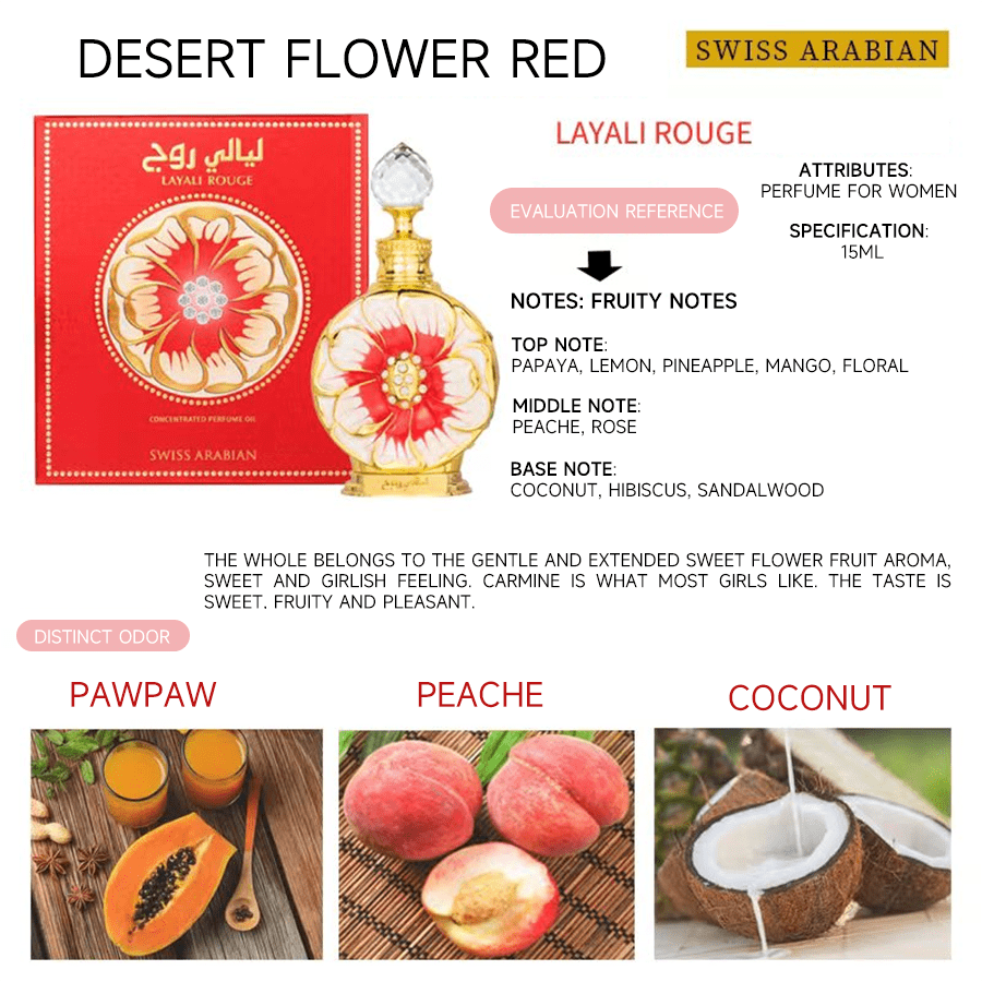 Swiss Arabian Swiss Arabian Ladies Layali Rouge Perfume Oil 15ml ...