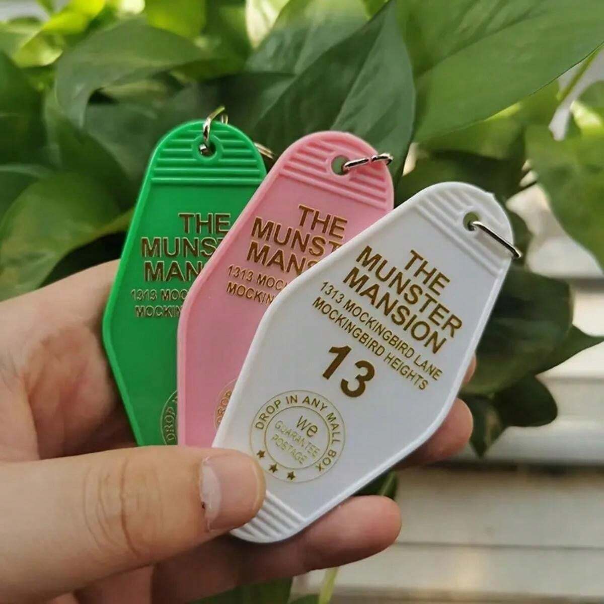 5pcs Acrylic Vintage Hotel Keychain Set, Room 13 Keyring, Hotel Room ...
