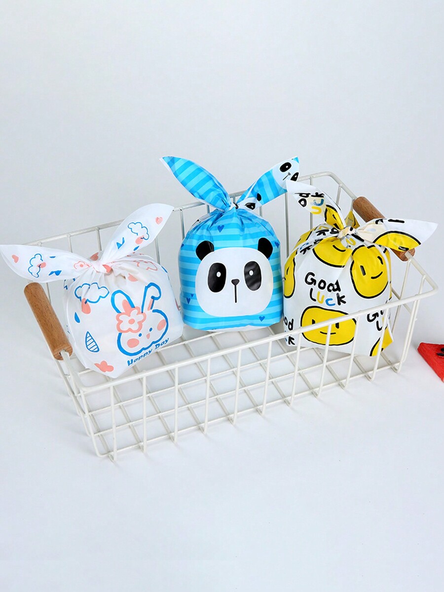 50pcs Cute Ear Bunny Cartoon Packaging Bags For Cookies, Candies ...
