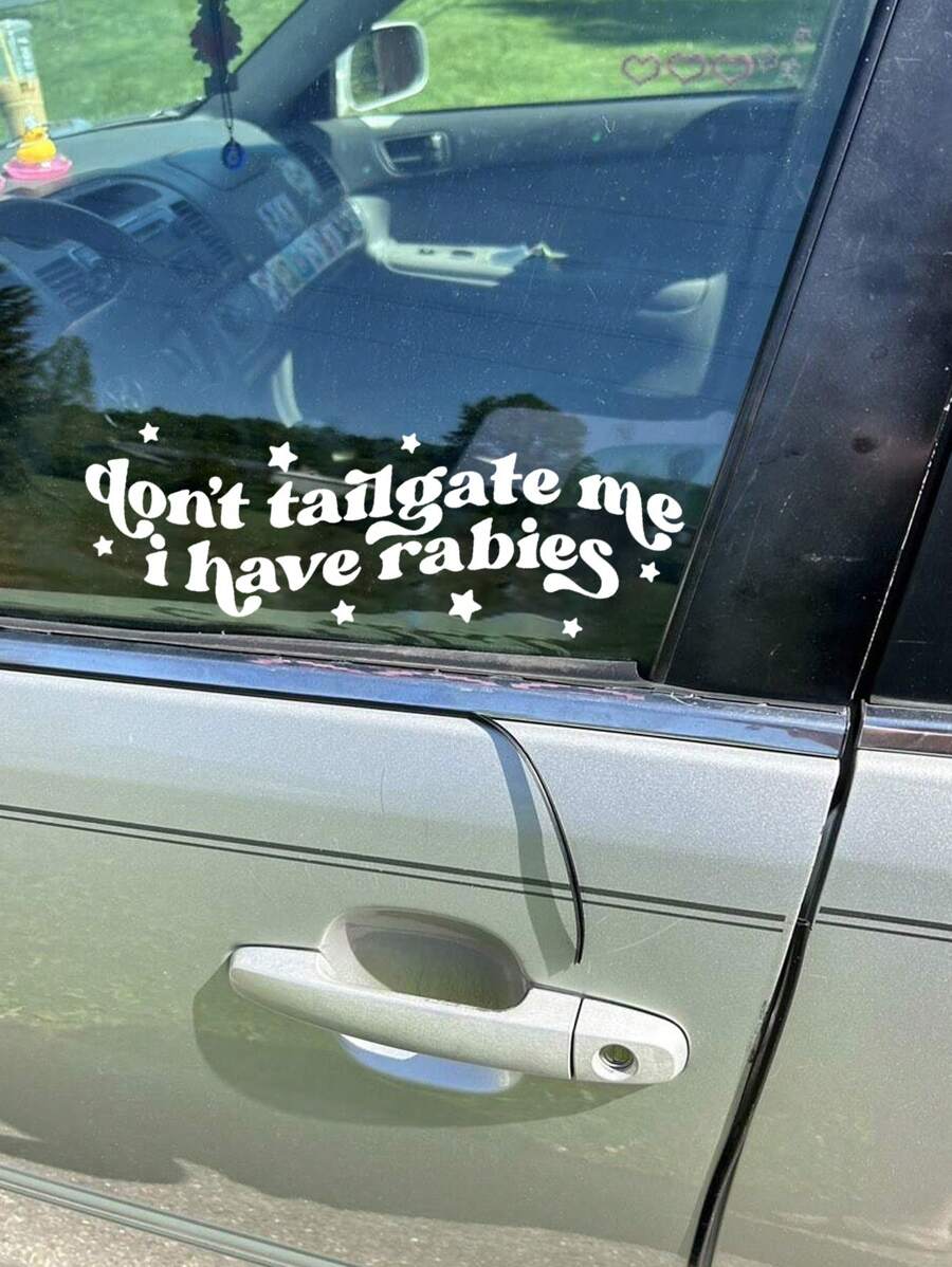 Don't Tailgate Me Close - Funny Car Decal, Car Window Decal Sticker ...