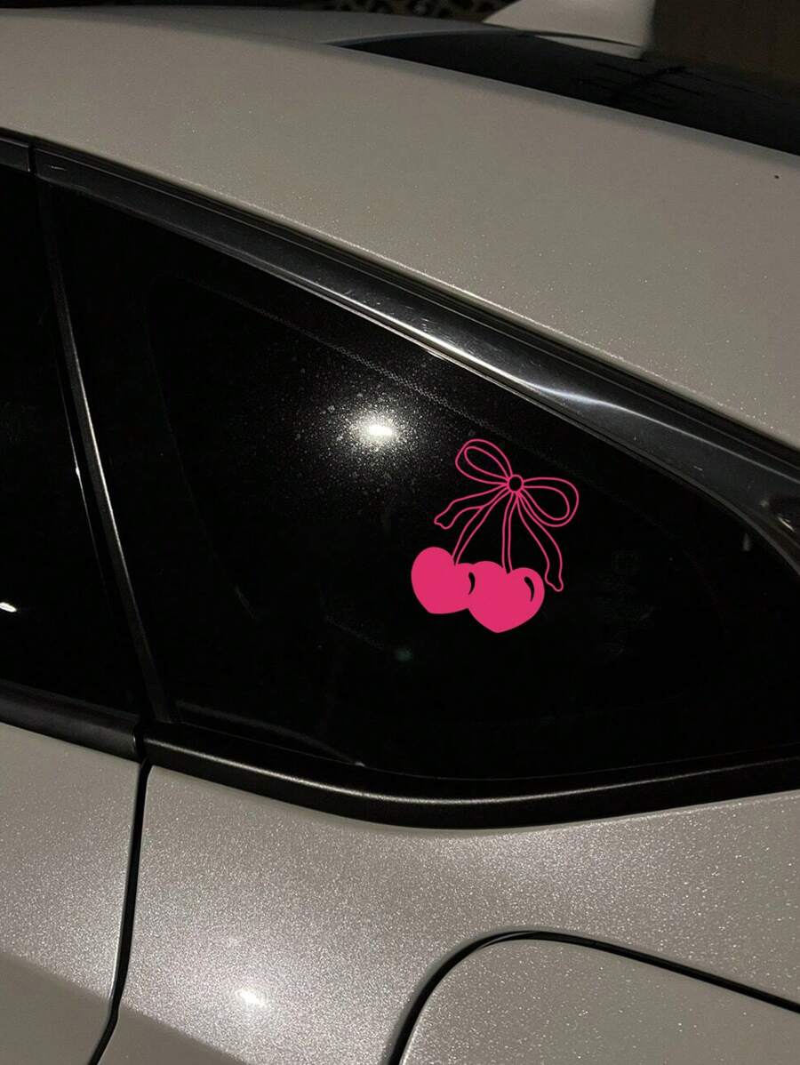 Girly Cherry Bow Decal-แก๊สไวนิลDecalรถสติกเกอร์สติกเกอร์หน้าต่างรถ ...