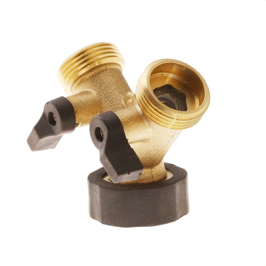 Brass Garden Ball Valve With Y-Shaped 3-Way Hose Connector, For ...