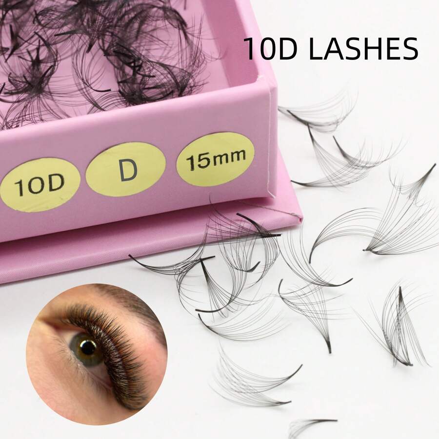 One Box 600Fans 10D Promade Loose Fans Lashes D Curl 0.05mm Thickness ...