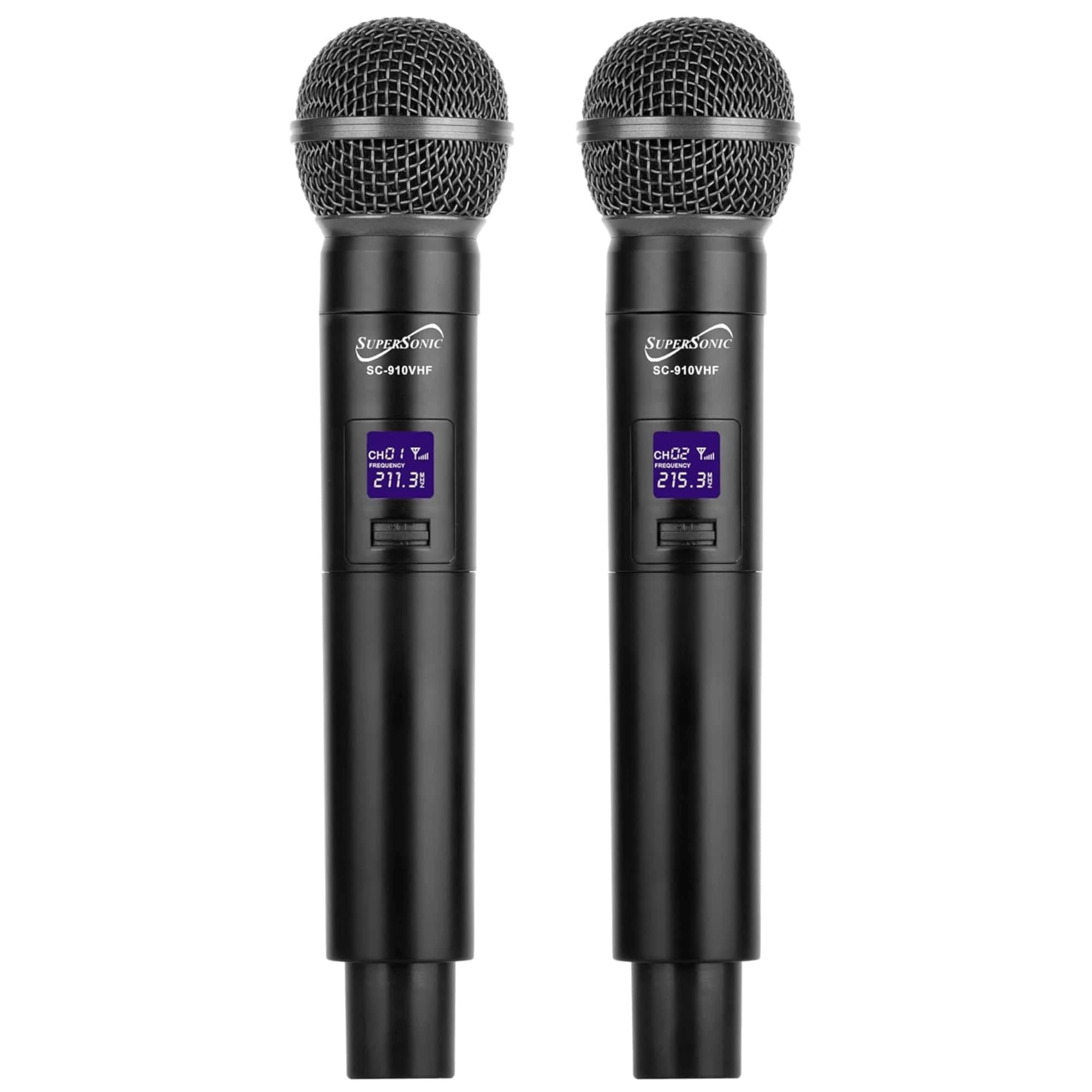 Supersonic VHF Dual Fixed Channel Professional Wireless Microphone With ...