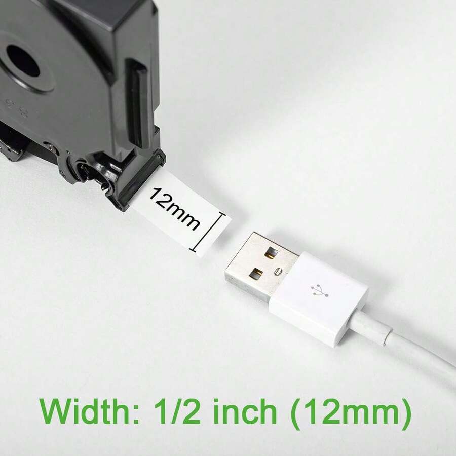 1 Pc 131 Label Tape 12mm Black On Clear Compatible For Brother P Touch ...