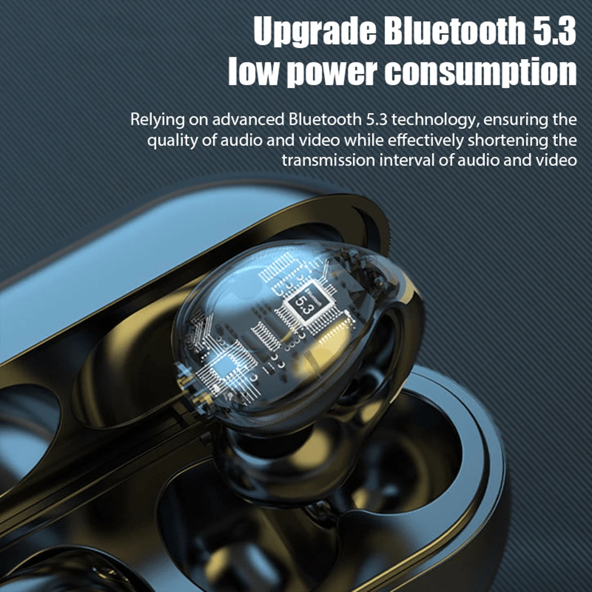 Fone de Ouvido Bluetooth de Condução Óssea, Fone de Ouvido Sem Fio Não ...