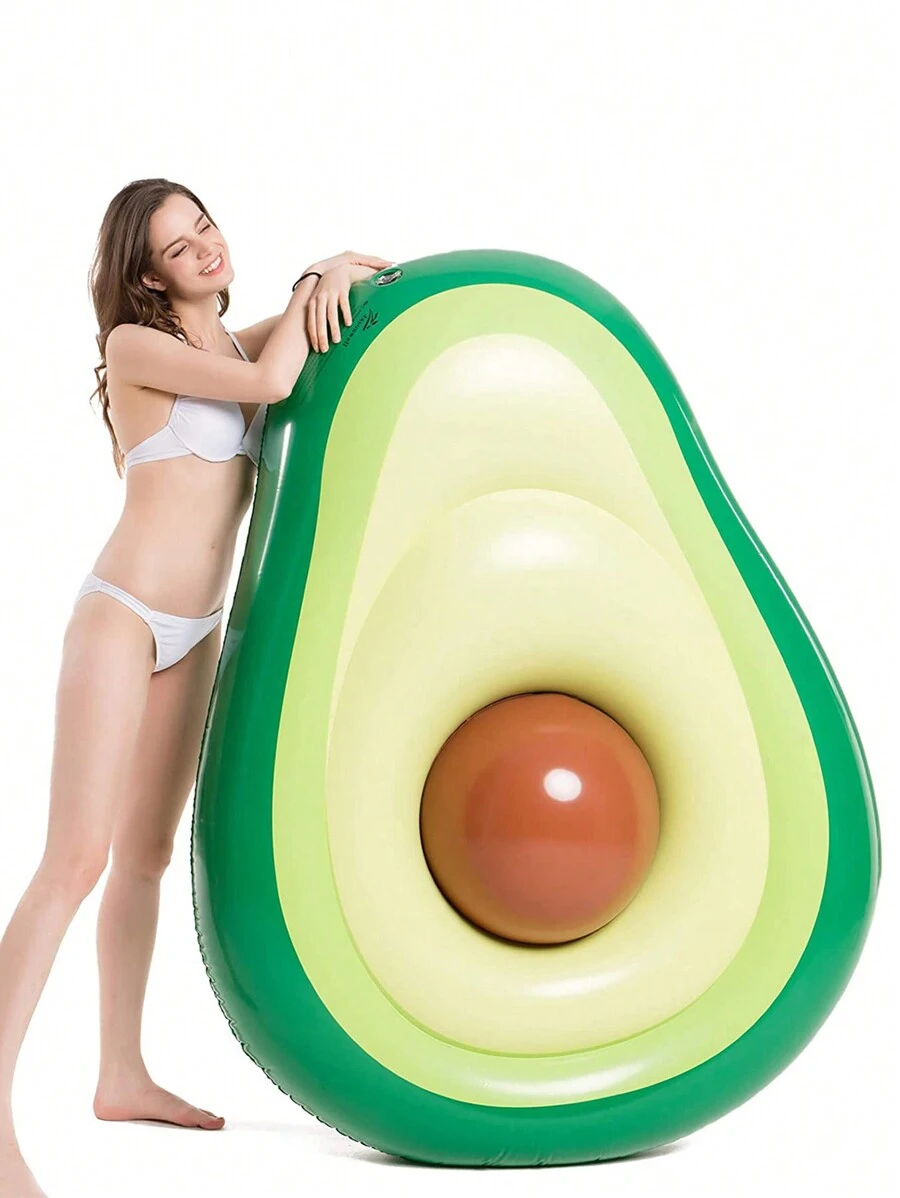 Thickened Adult Inflatable Avocado Swimming Ring, Inflatable Avocado Float And Pear-Shaped ...