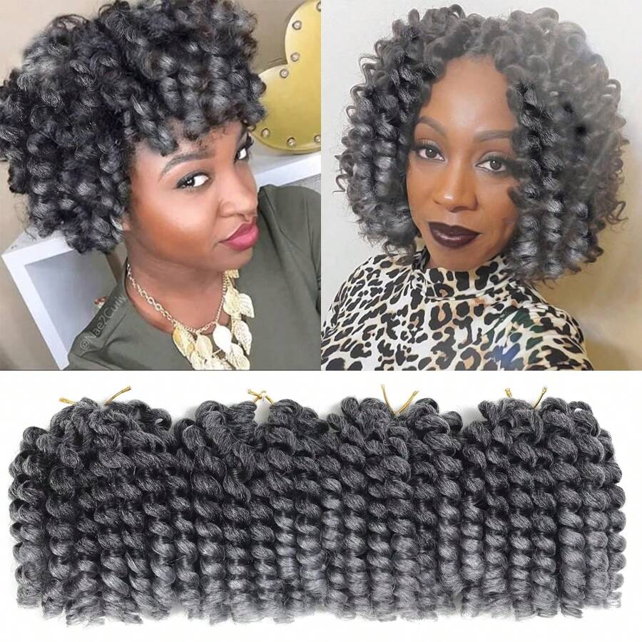 3 Packs Wand Curl Crochet Hair 8 Inch 80 Roots Jamaican Bounce Crochet ...