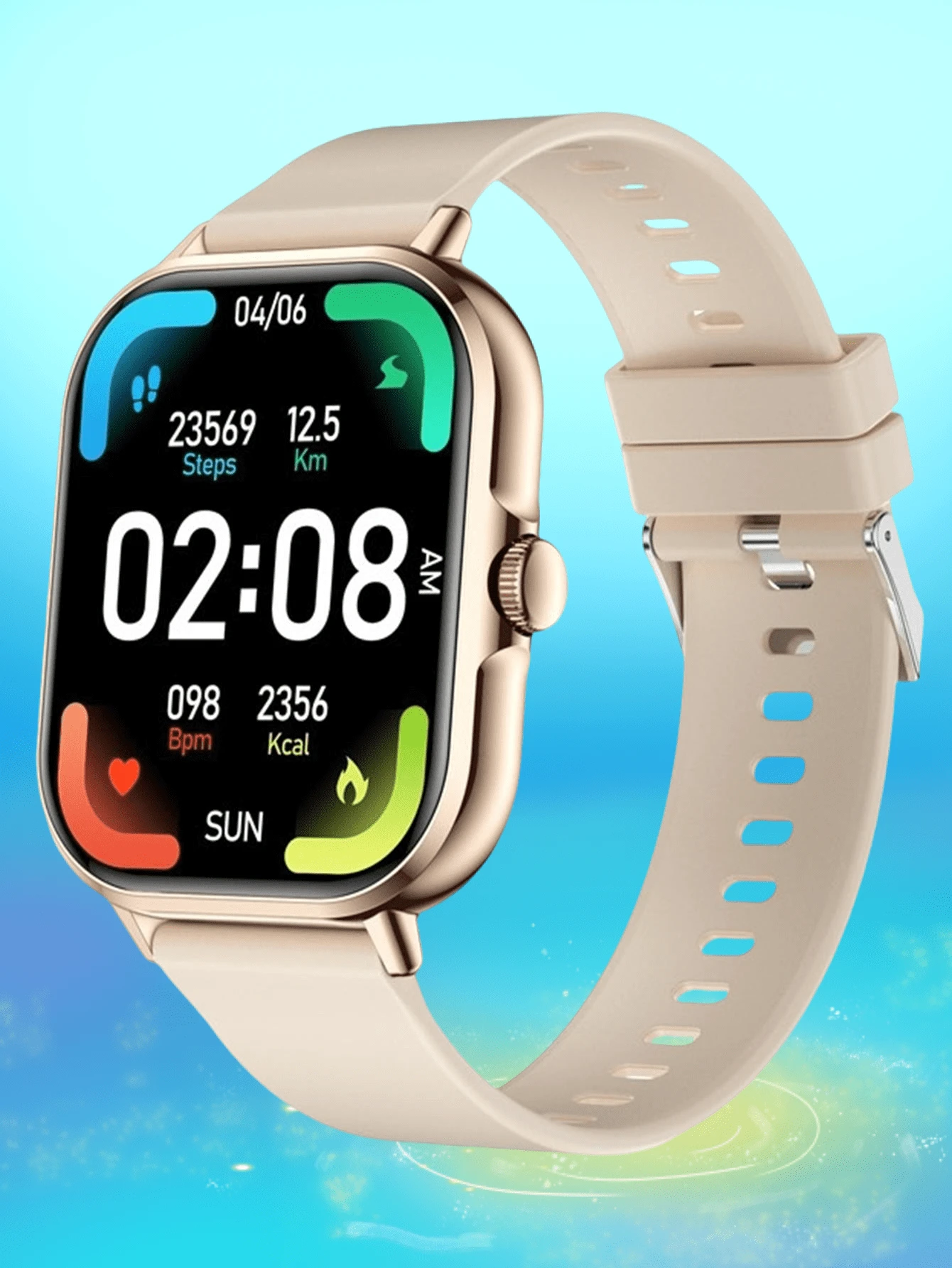 Eine Smartwatch mit Funktionen wie Anrufannahme ...