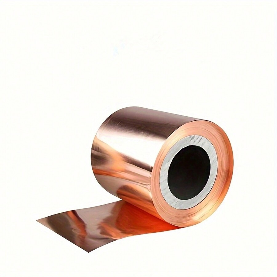 1pc 0.1mm Thickness Pure Copper Foil Sheet Coil Grounding Copper Tape ...