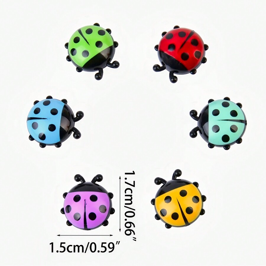 6pcs 3D Ladybug Refrigerator Magnets, Cute Cartoon Message Board ...