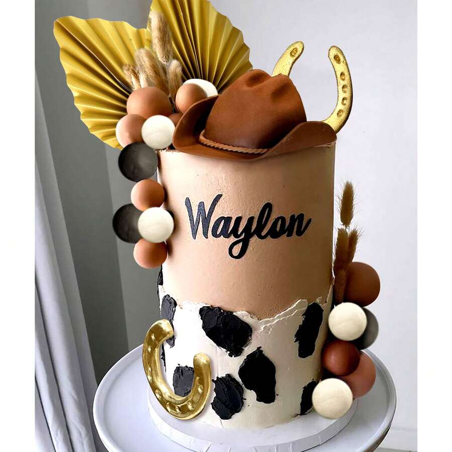 RGT Cowboy Rodeo Cake Topper Cowboy Western Cake Decorations Cowboy Hat ...