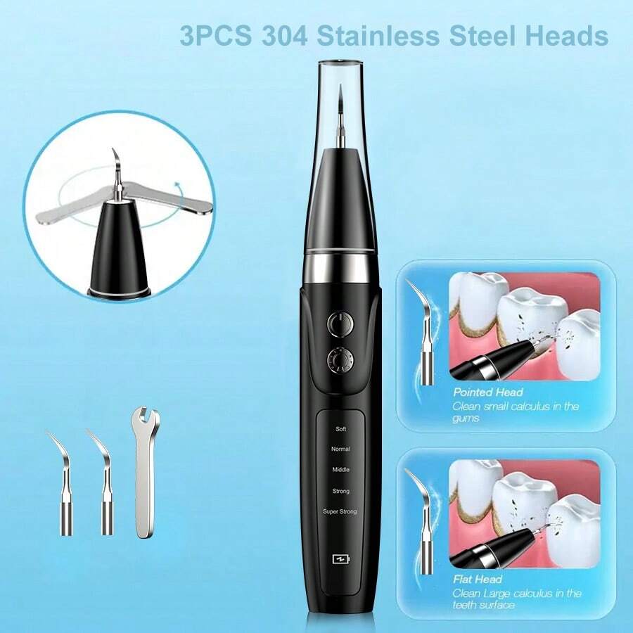 Ultrasonic Tooth Cleaner - Plaque Remover For Teeth Remove Teeth Stain ...