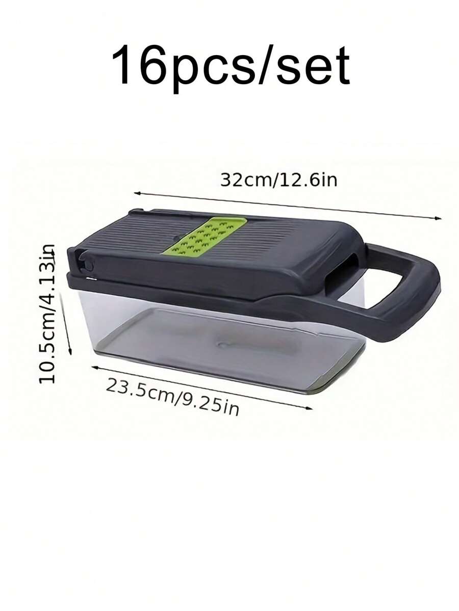 16pcs/Set Multi-Function Vegetable Chopper, Hand-Operated Food Grinder ...