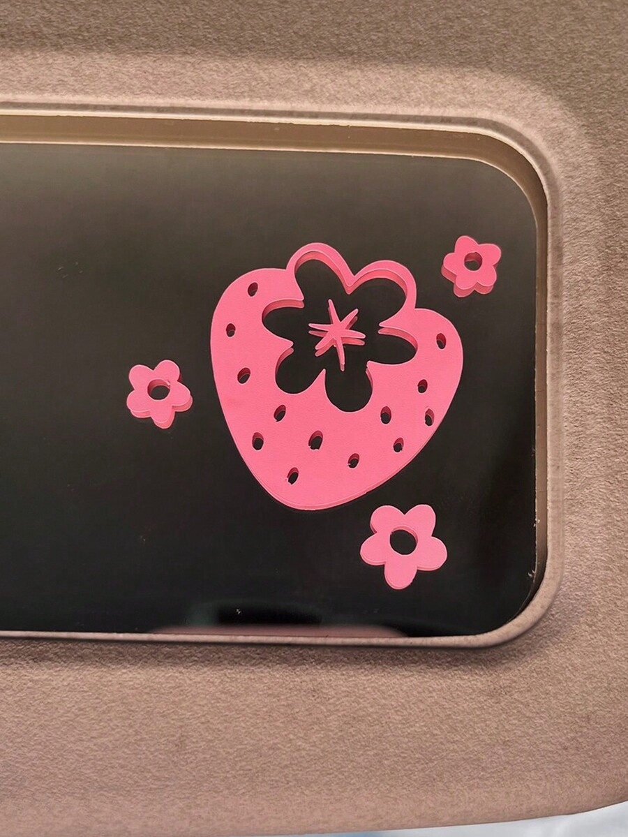 Cute Strawberry Mirror Decal, Car Sticker, Mirror Sticker, Mirror Decal ...