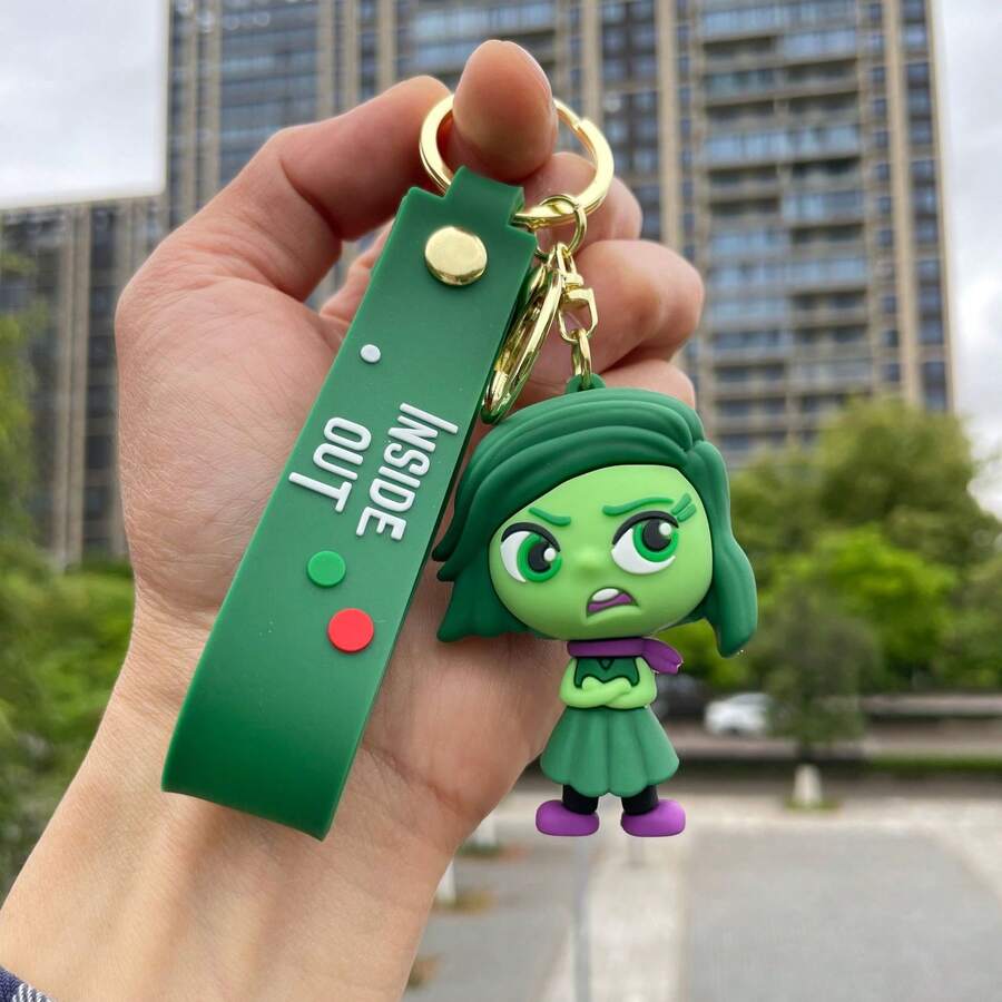 3D Anime Figures Doll Brain Agent Team INSIDE OUT Cartoon Keychain Car ...