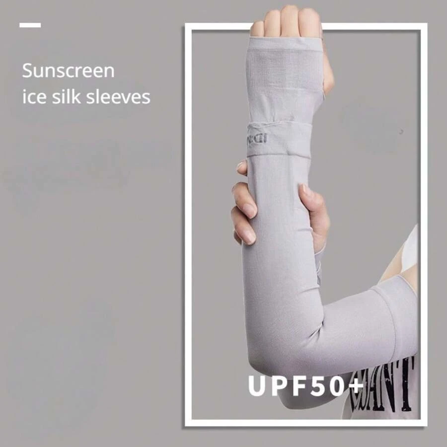 Sun Protective Anti UV 1 Pair Sunscreen Sleeves For Women, Ice Silk ...