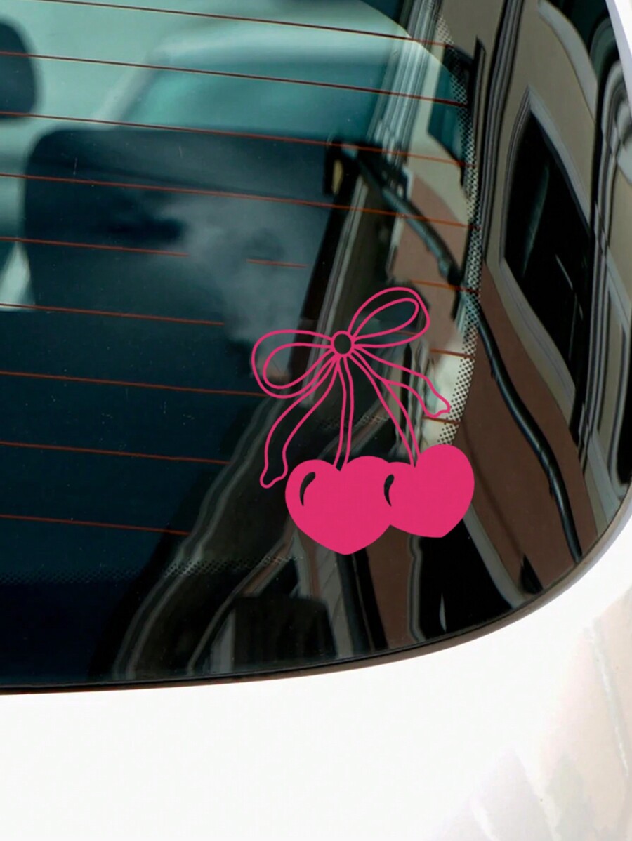 Girly Cherry Bow Decal-แก๊สไวนิลDecalรถสติกเกอร์สติกเกอร์หน้าต่างรถ ...