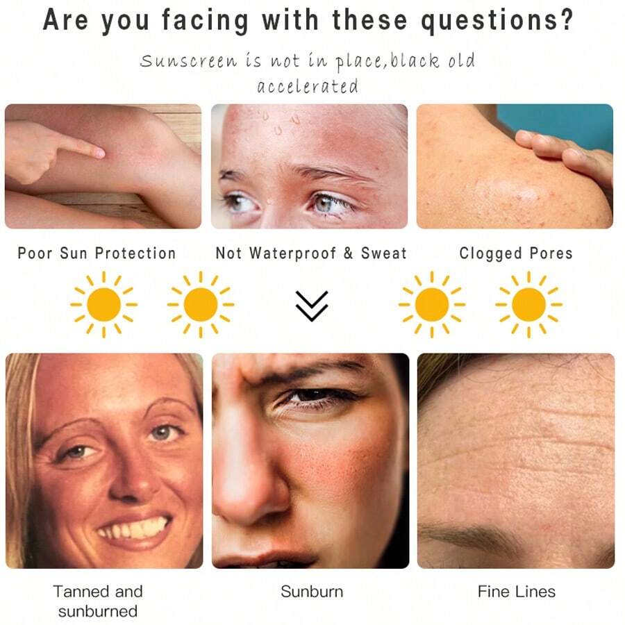 FATAZEN Sunblock Cream Waterproof Sunscreen Protection Moisturizer Sun ...