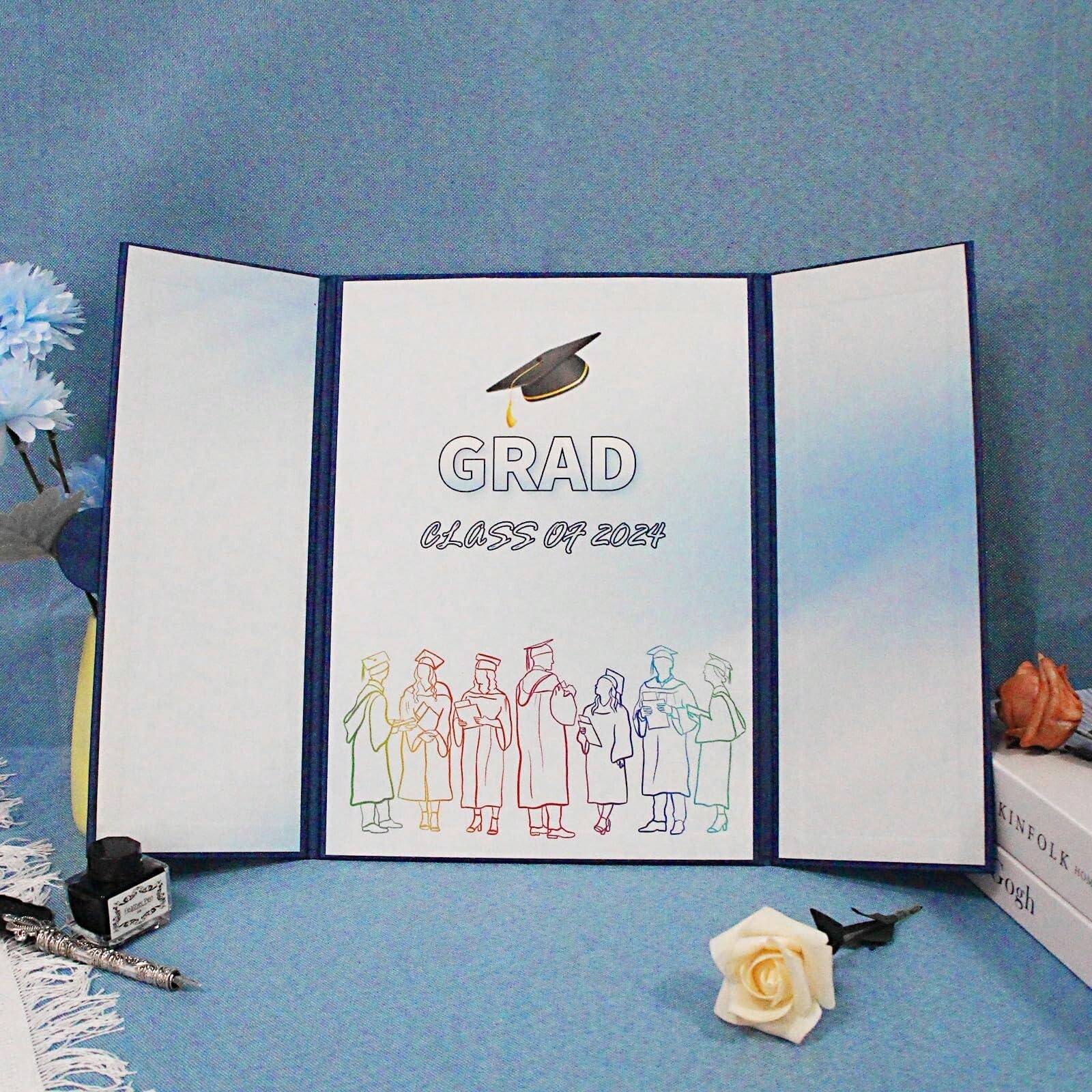 2024 Blue Graduation Season Certificate, Graduation Supplies ...