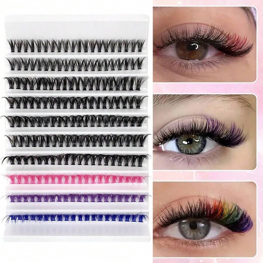 New Arrival 10 Rows Of 30P/40P Hot Melted Blossom & Colored Eyelash ...